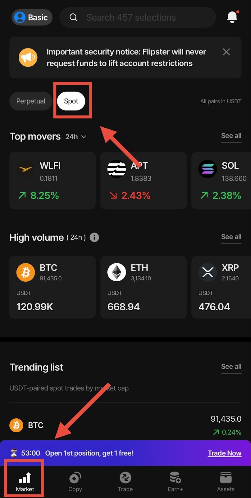 How to Spot Trade on Flipster – Flipster