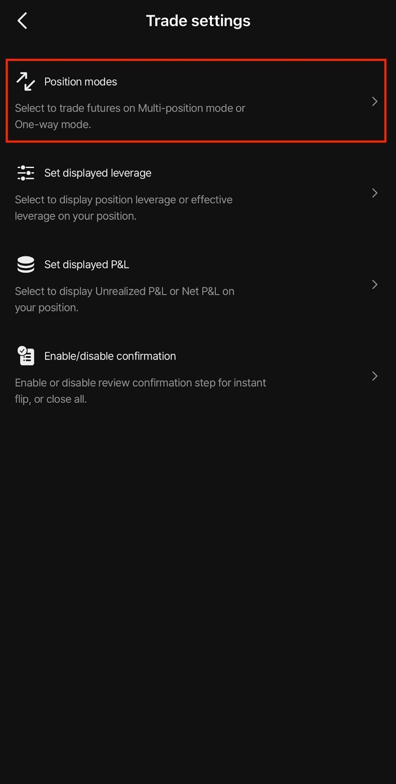 Position Modes – Flipster