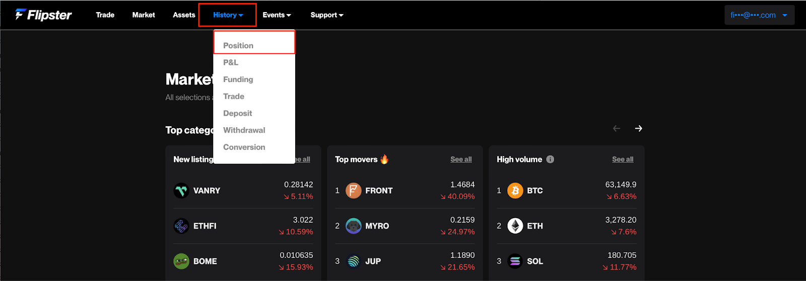 Position History Explained – Flipster